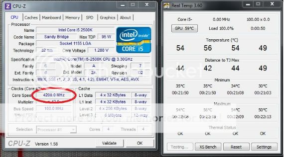 Intel core i5 2500k 0.8GHz? - Overclocking, cooling en tweaking - GoT